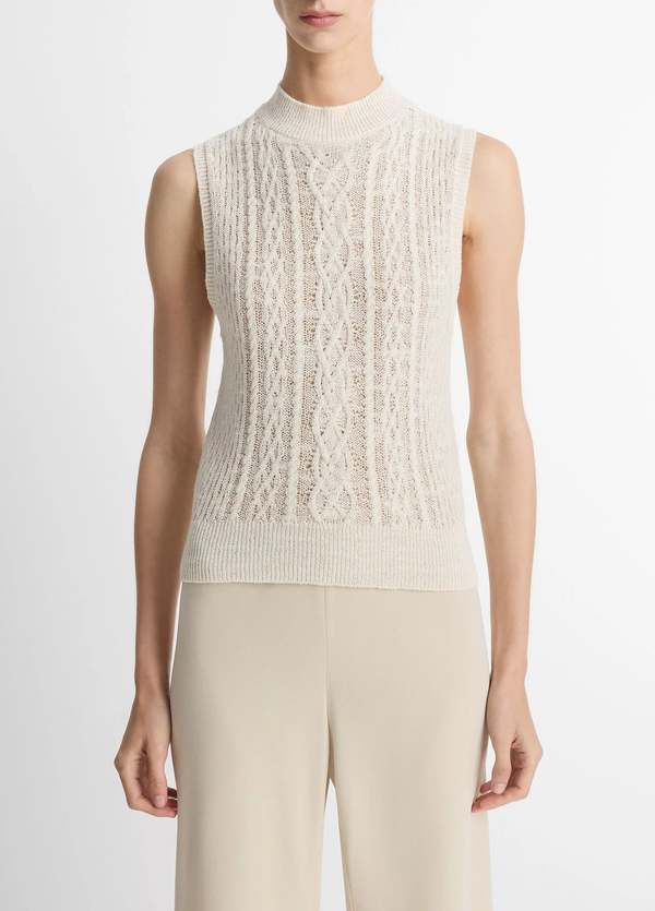 Vince. Cable Double Layer Shell - Off White Gold Cliff | Garmentory
