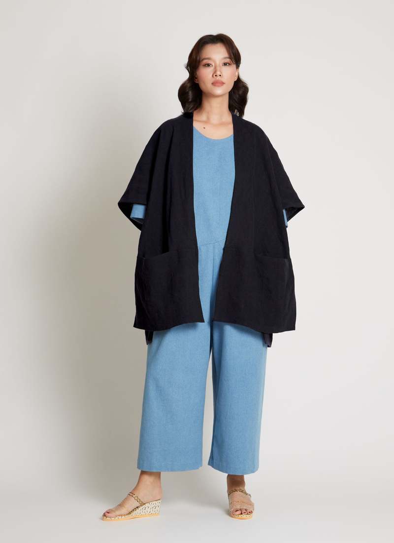 KAAREM Situ One-Button Dolman Pocket Jacket | Garmentory
