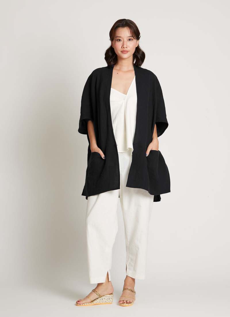 KAAREM Situ One-Button Dolman Pocket Jacket | Garmentory