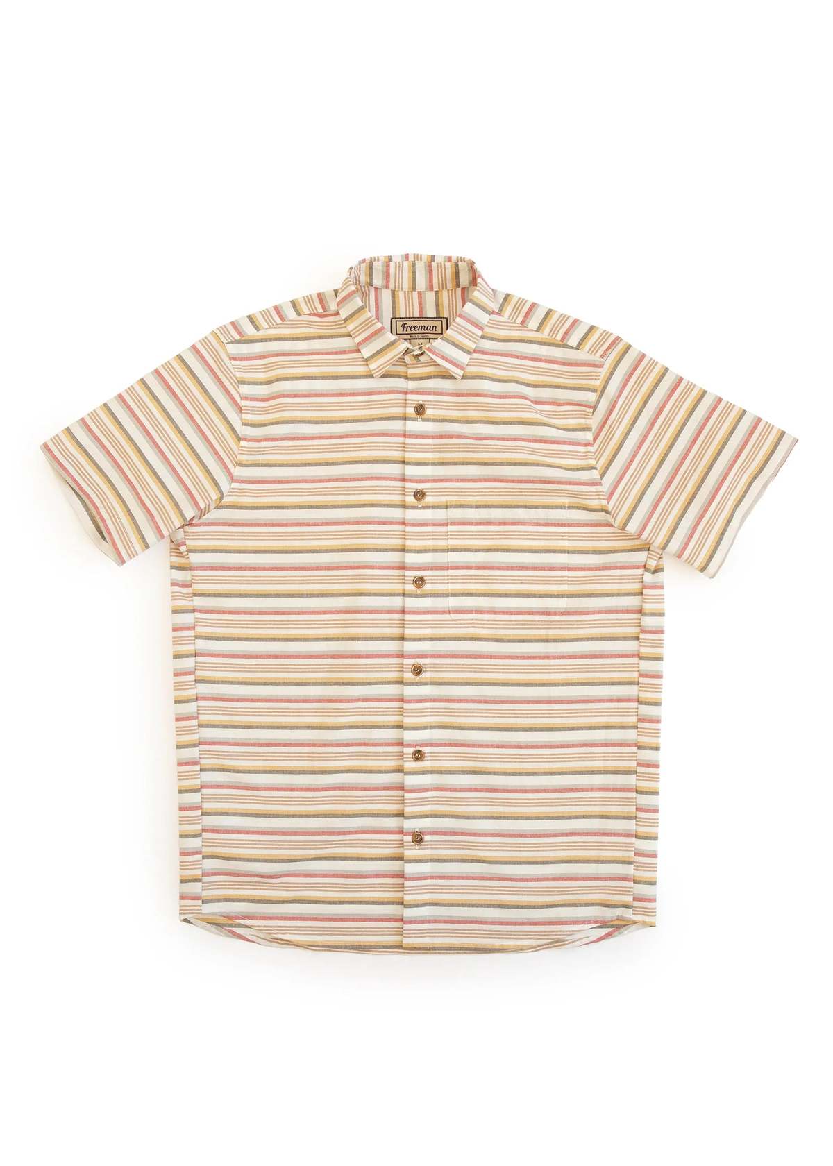 Freeman Short Sleeve Weathervane Shirt - Sunset Stripe | Garmentory