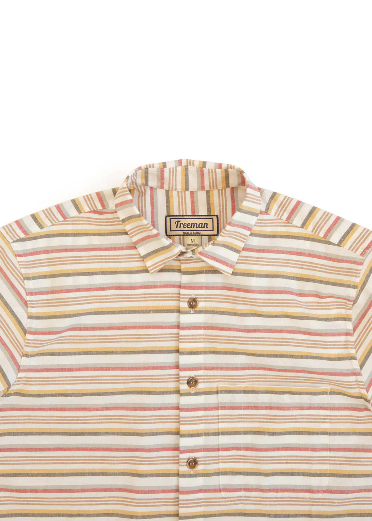 Freeman Short Sleeve Weathervane Shirt - Sunset Stripe | Garmentory