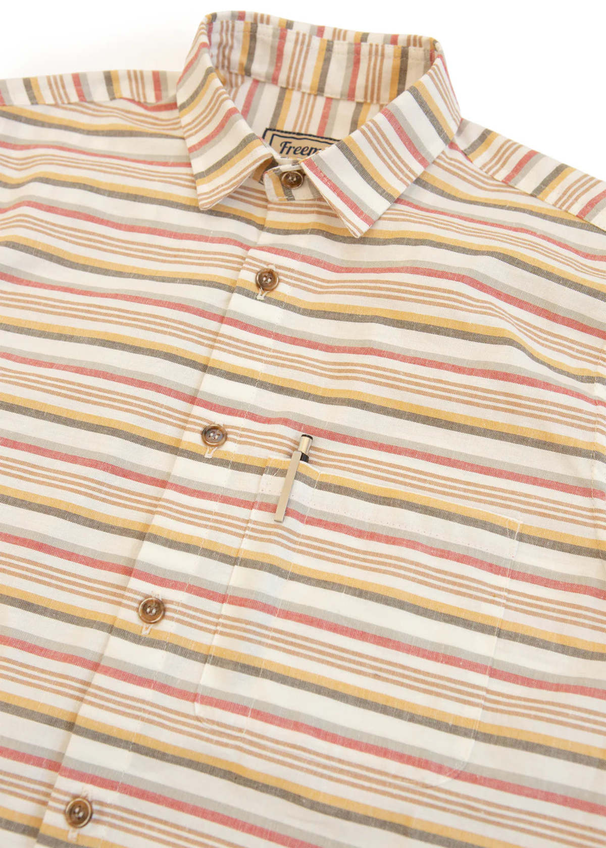 Freeman Short Sleeve Weathervane Shirt - Sunset Stripe | Garmentory
