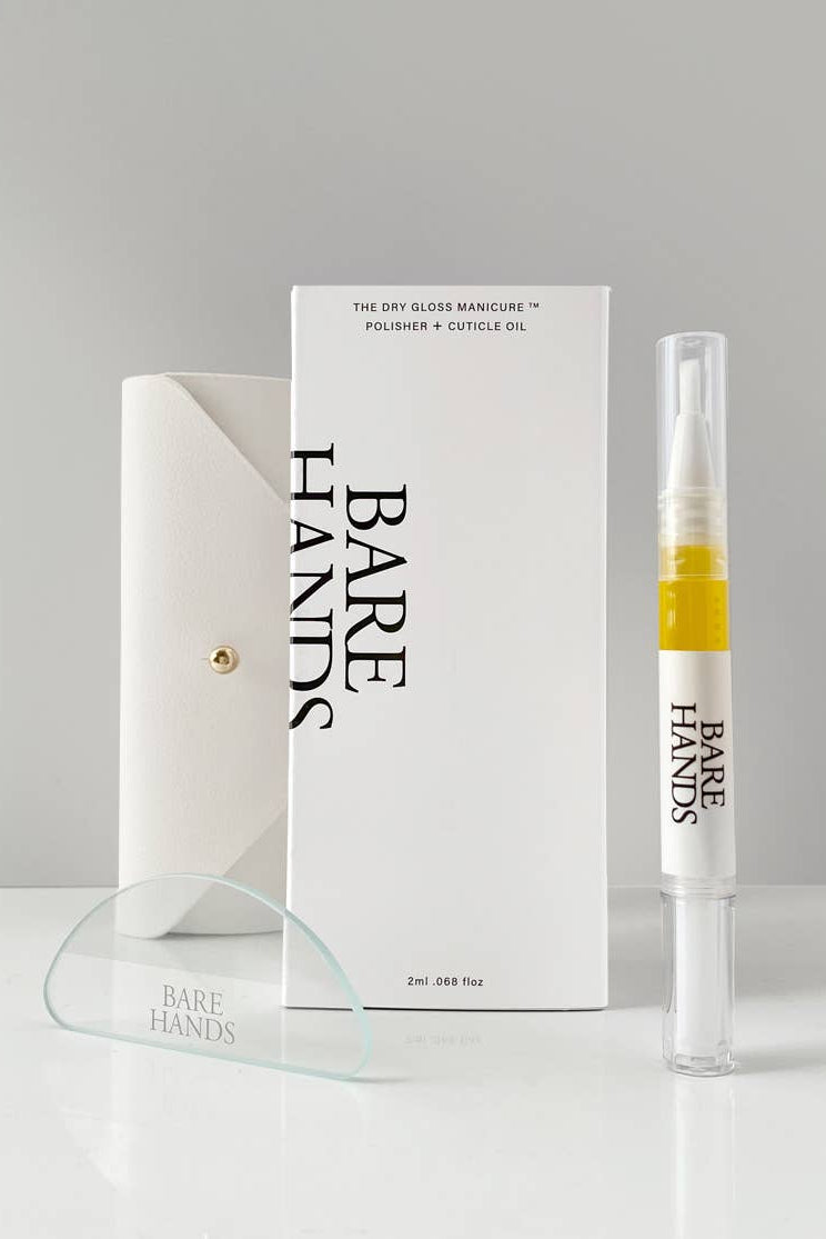 Bare Hands The Dry Gloss Manicure Kit - Polish-Free Natural Nail Care ...
