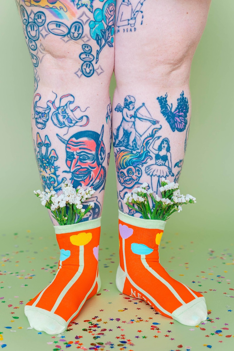 Nettle Studios Cotton Ankle Tulips Socks | Garmentory