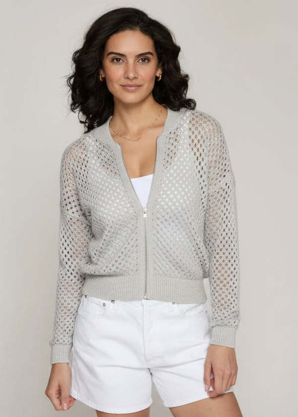 Autumn Cashmere Mesh Bomber | Garmentory