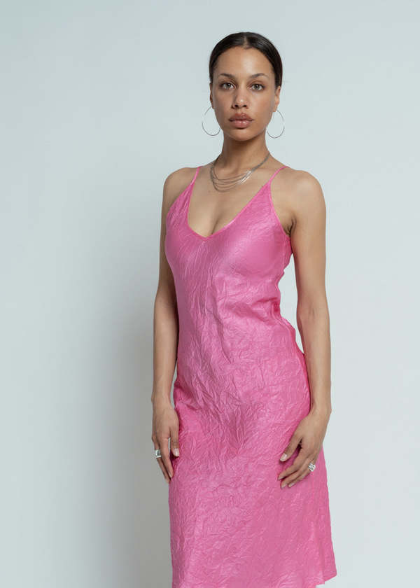 Brazeau Tricot Crinkle Slip Dress | Garmentory