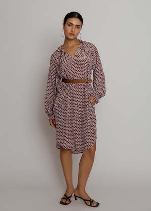 Odeeh Mini Lilies Silk Dress - Light Lilac | Garmentory