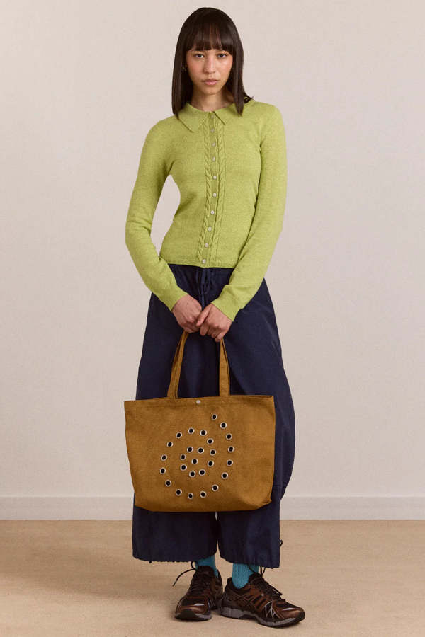 DAMSON MADDER Rainey Swirl Eyelet Tote Bag | Garmentory