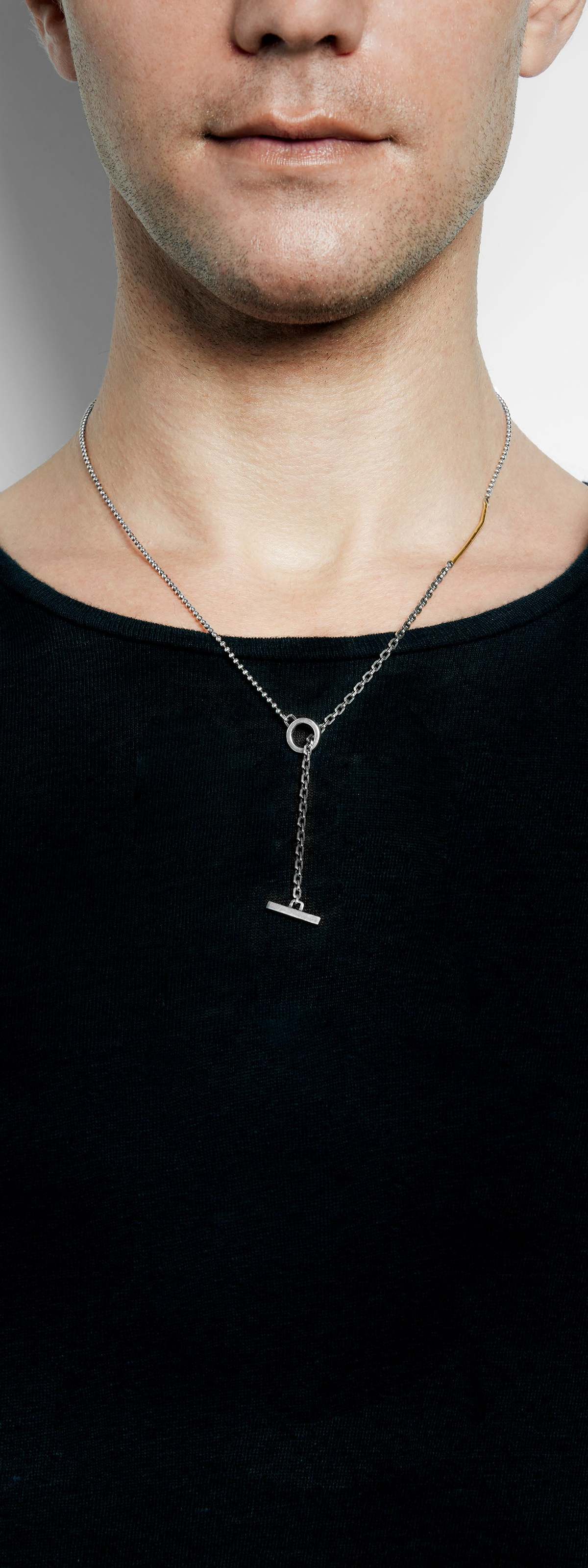 Title of Work Mixed Metal Lariat Necklace 145 | Garmentory