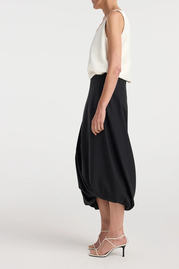 Rohe Twisted Wool Skirt - Black | Garmentory
