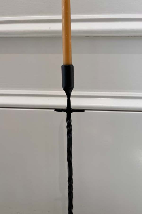 Sekoya Originals Iron Hand Forged Twisted Cross Candlestick 15 ...