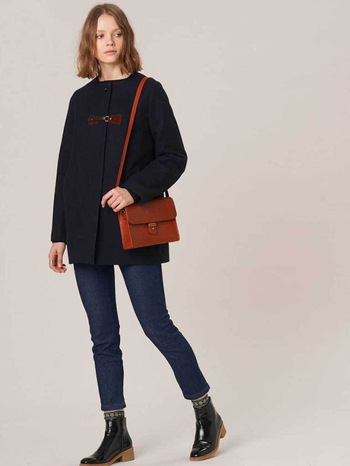 Sessun Azumi Coat - Navy | Garmentory