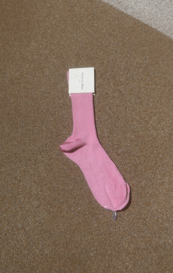 Maria La Rosa Ribbed Silk Sock - Rosa | Garmentory