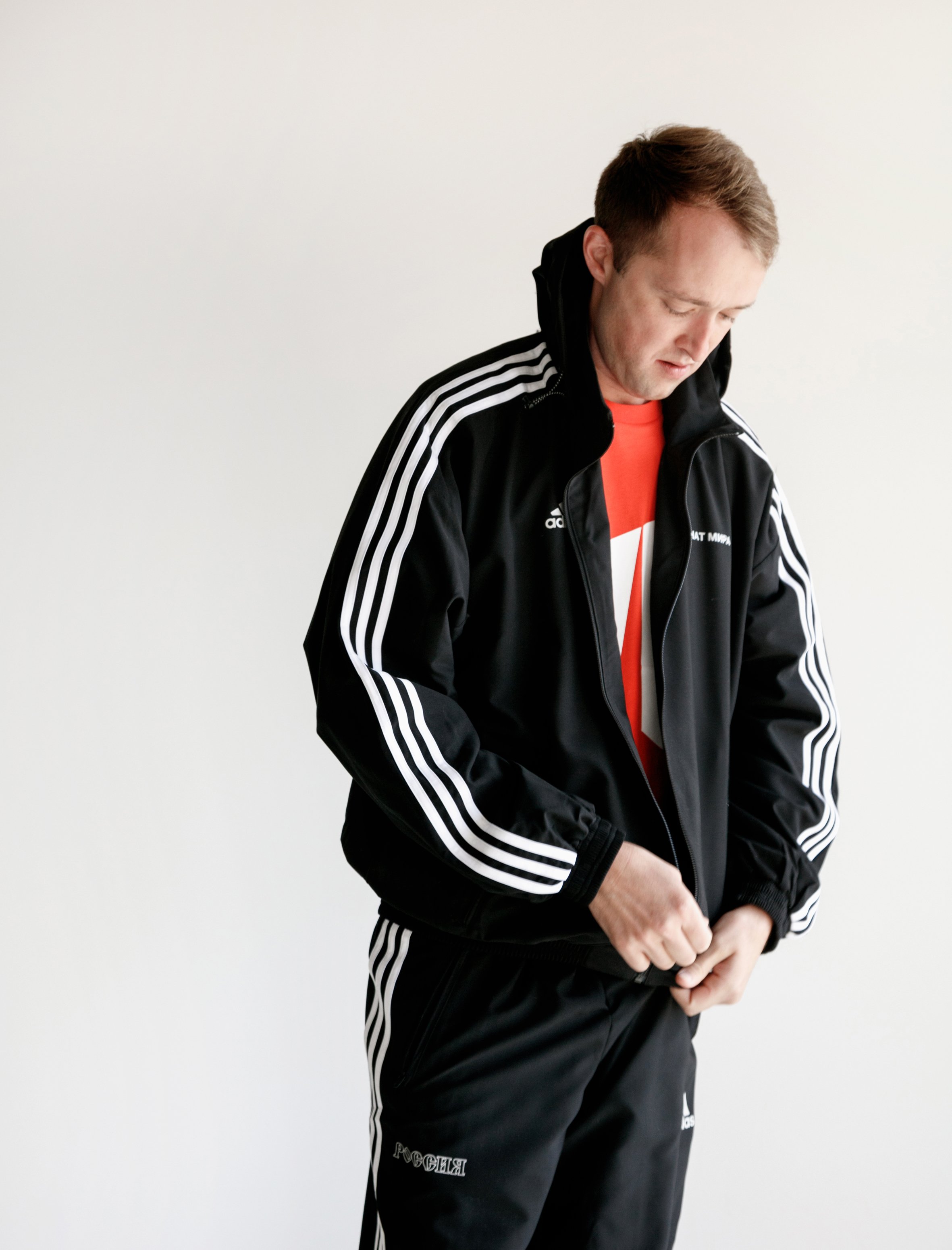 Gosha Rubchinskiy Adidas Woven Jacket Black | Garmentory