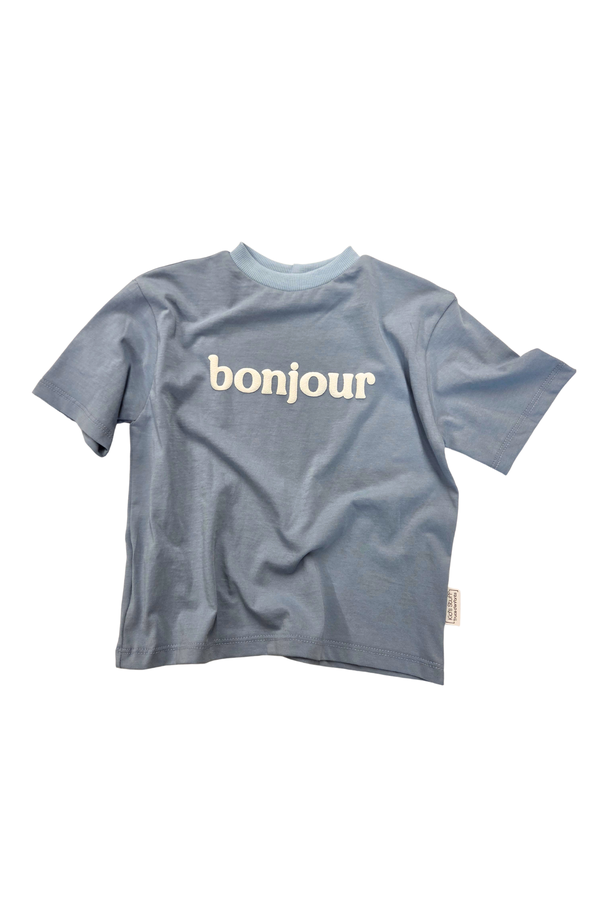 KIDS Kid's Stuff [Trucs d'enfants] Oversize Bonjour T-Shirt | Garmentory