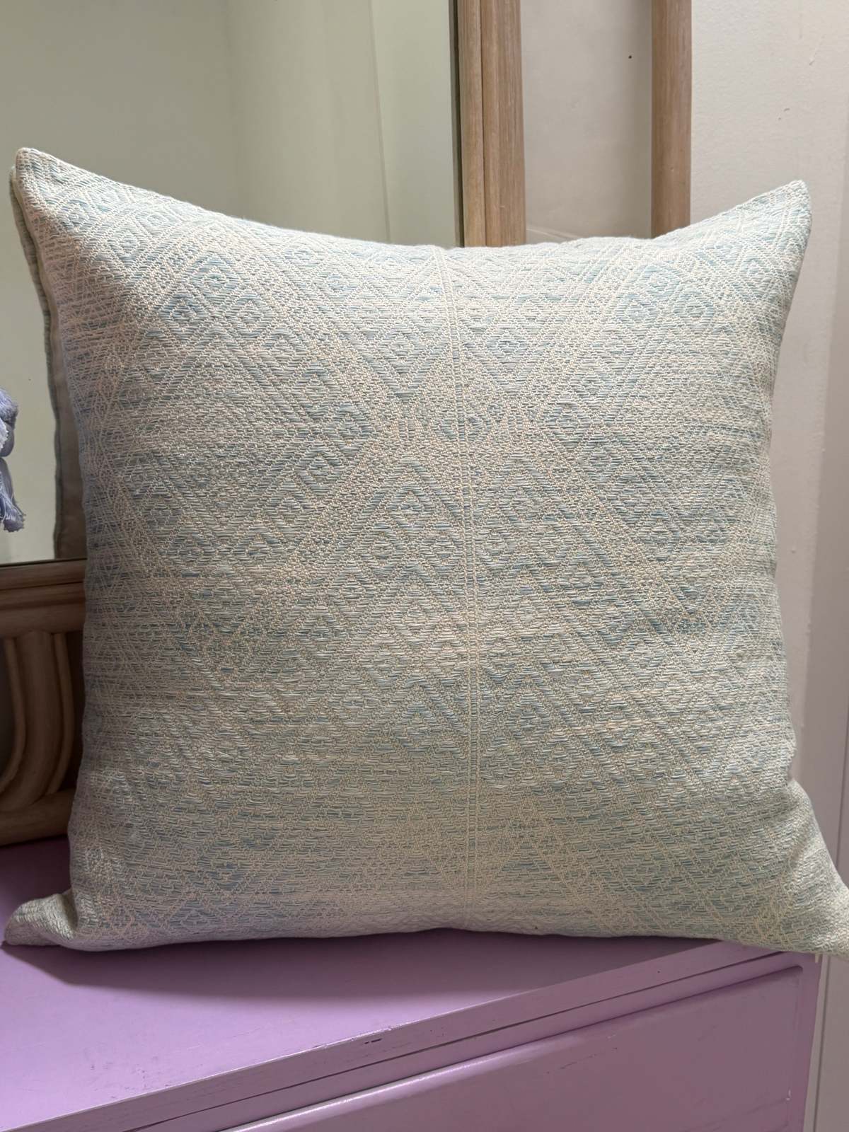 Archive New York Nahuala Faded Light Blue Brocade Pillow | Garmentory