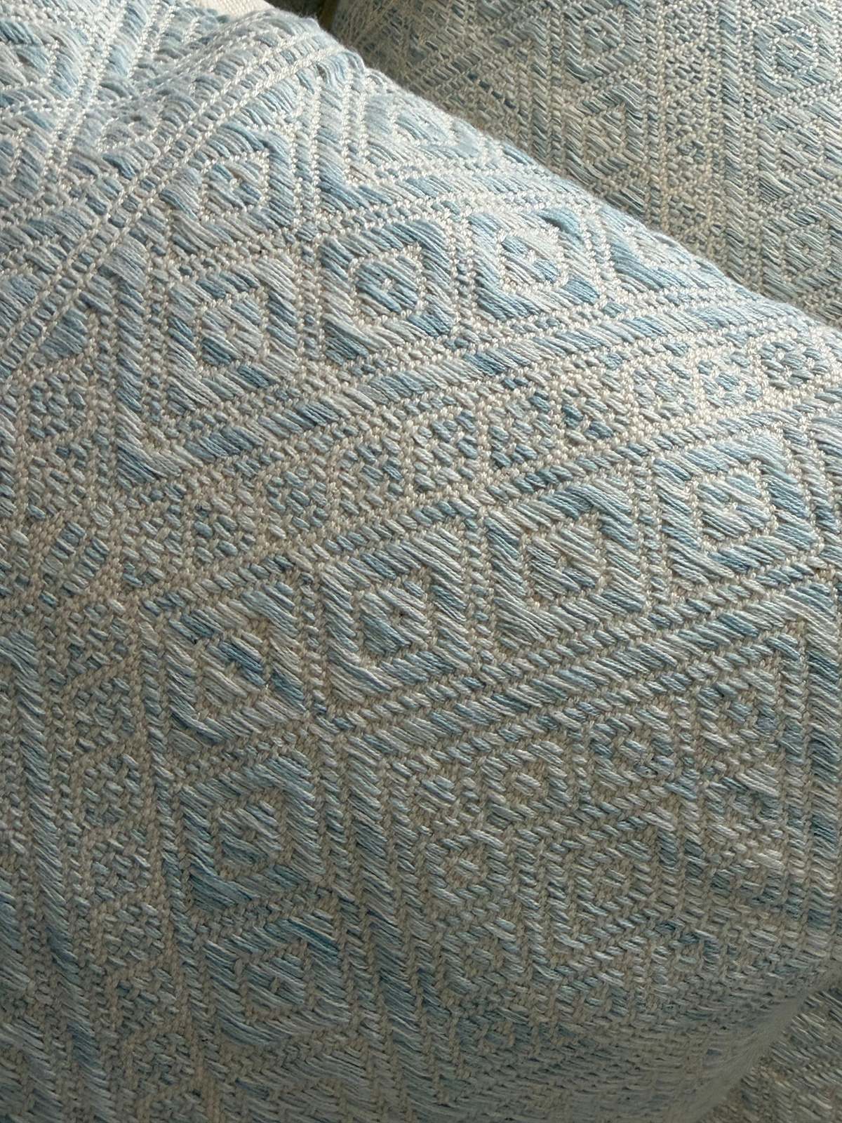 Archive New York Nahuala Faded Light Blue Brocade Pillow | Garmentory