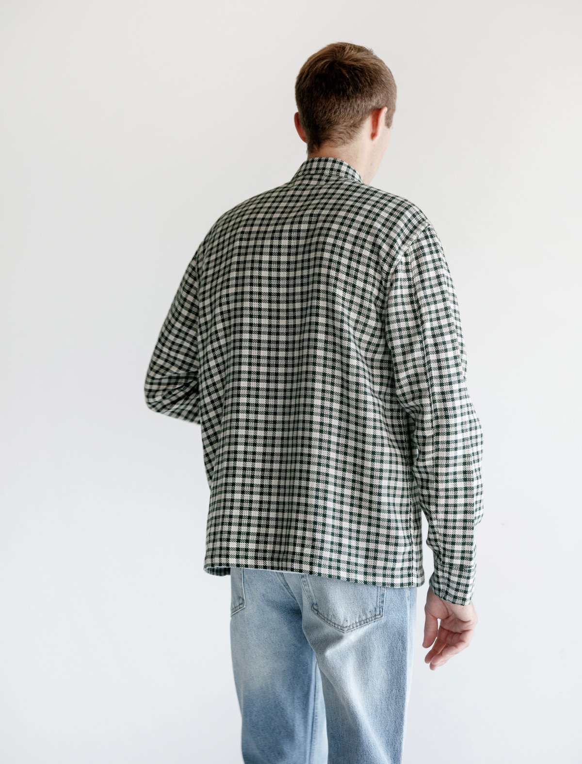 Our Legacy Cloth Check Box Shirt - Green Shadow | Garmentory