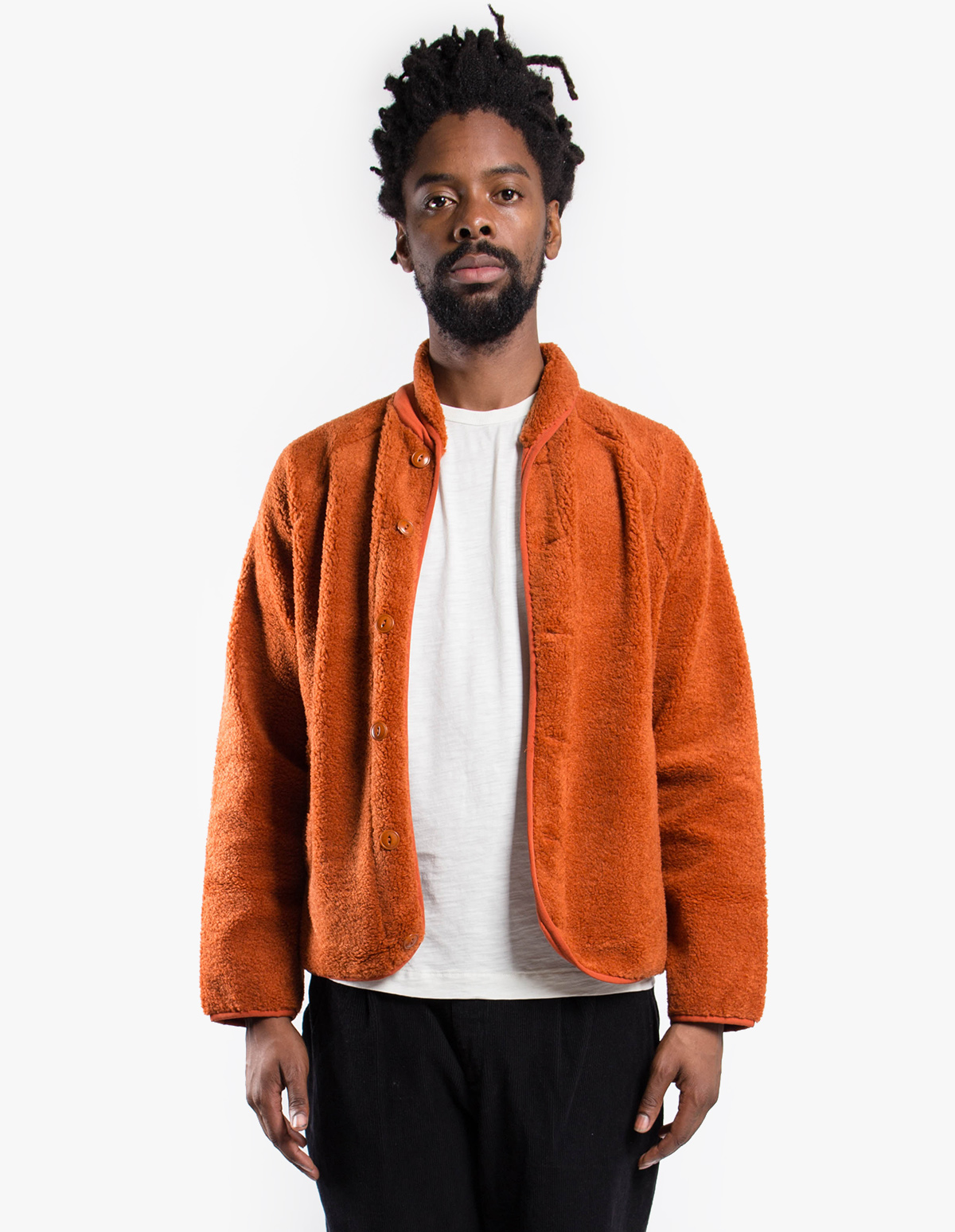 YMC Fleece Beach Jacket - Rust | Garmentory
