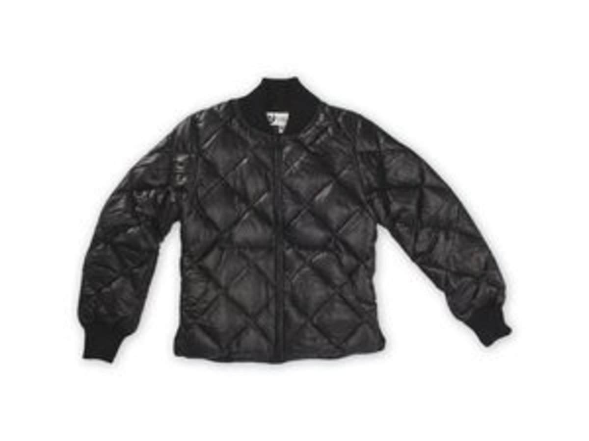 CRESCENT DOWN WORKS Diagonally Quilted Sweater - Black | Garmentory