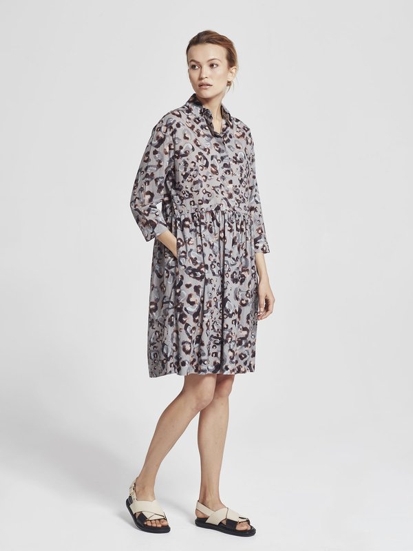 Juliette Hogan Suki Shirt Dress - Moon Leo Cotton | Garmentory