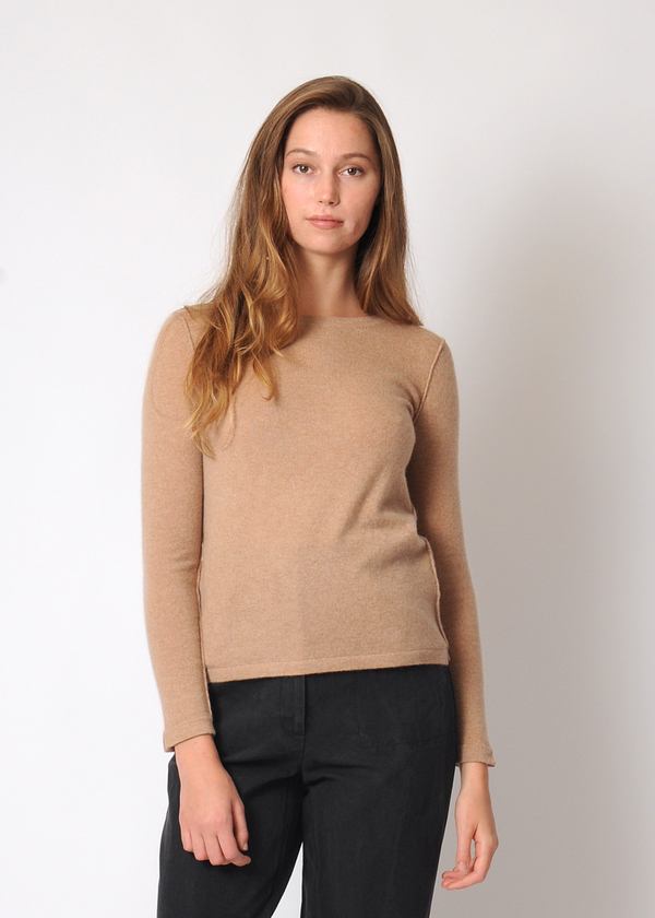Christina Lehr Cashmere Crewneck - Camel | Garmentory