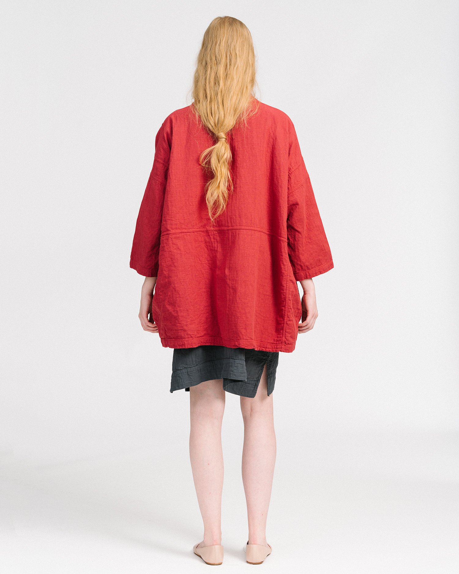Atelier Delphine Haori Coat - Mahogany Red | Garmentory