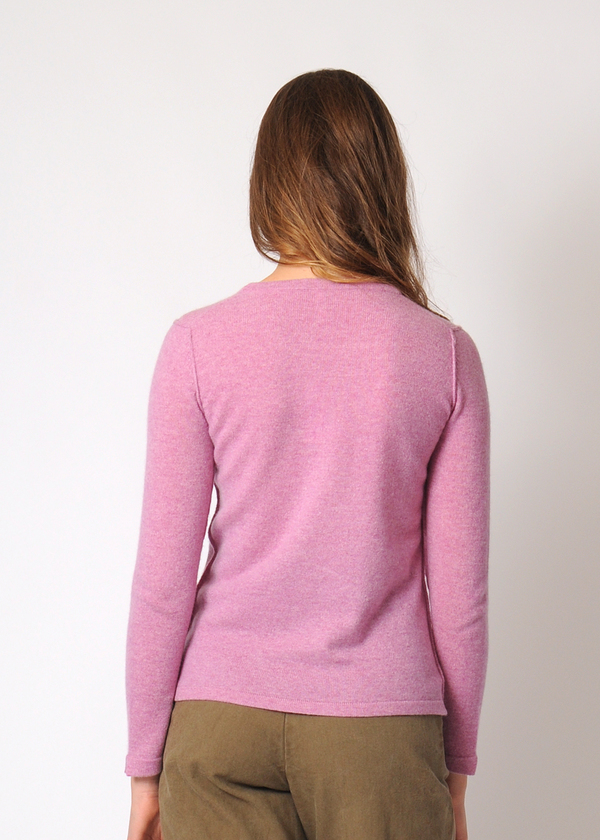 Christina Lehr Cashmere Crew Sweater - Berry | Garmentory