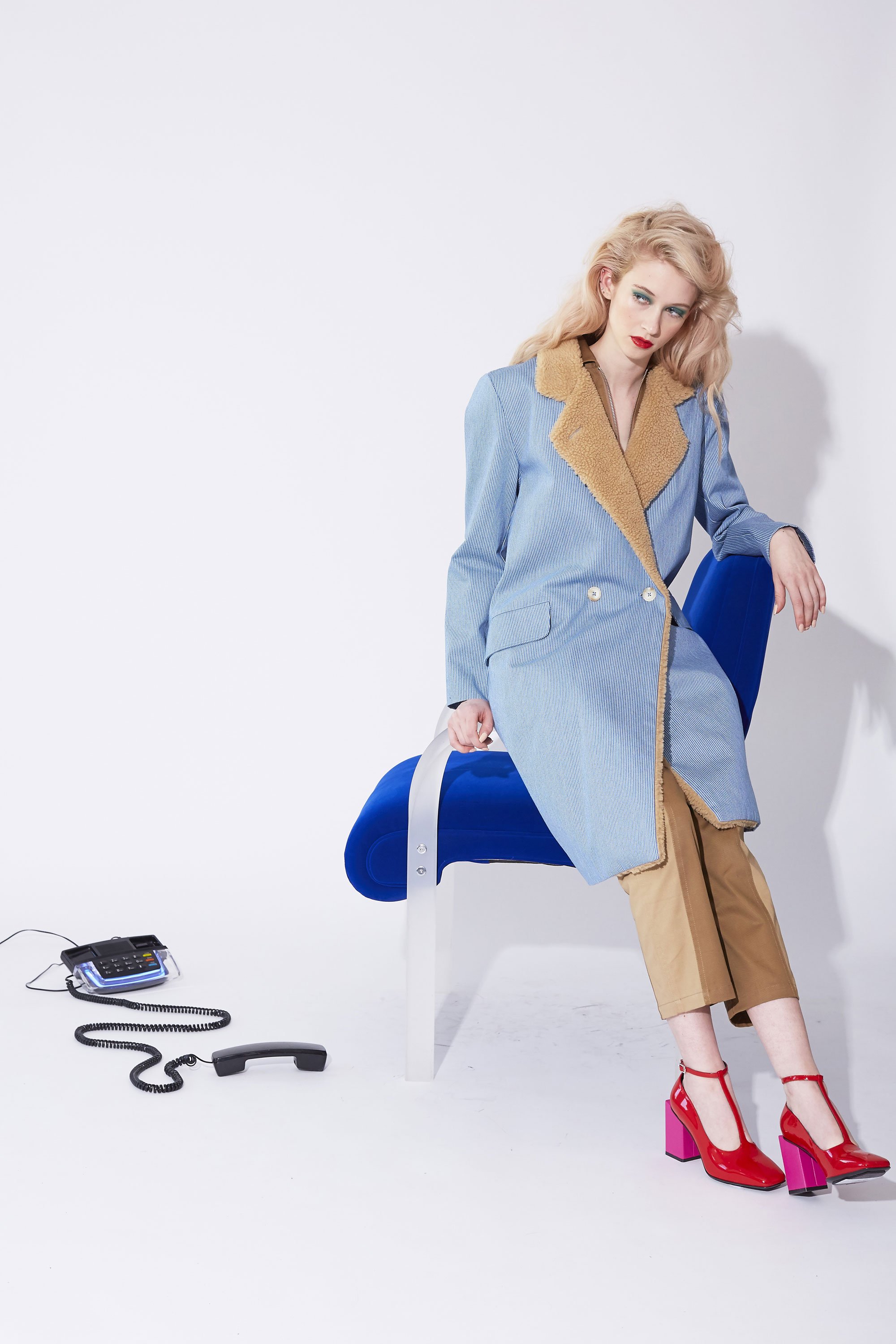 Kurt Lyle Veronica Coat - Light Blue/white | Garmentory