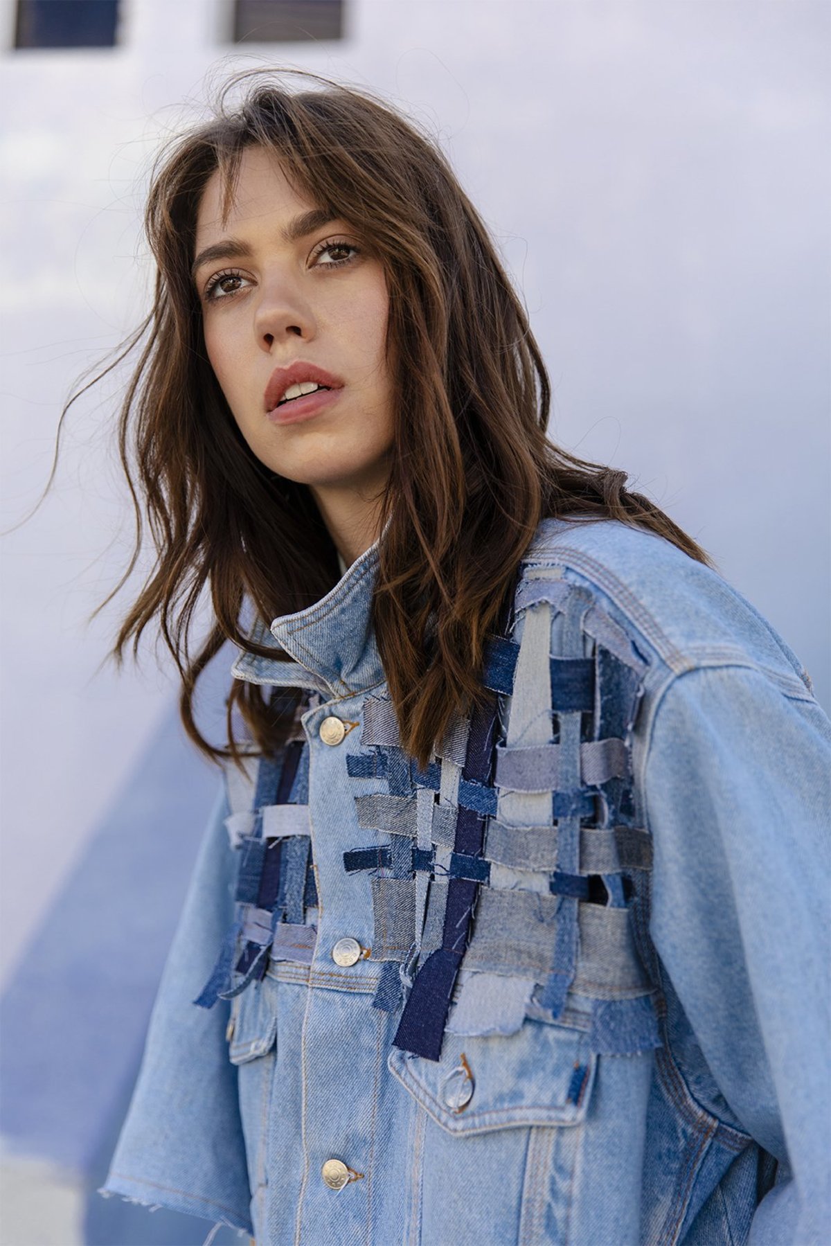 Antidote Braided Denim Jacket - Vintage light wash | Garmentory