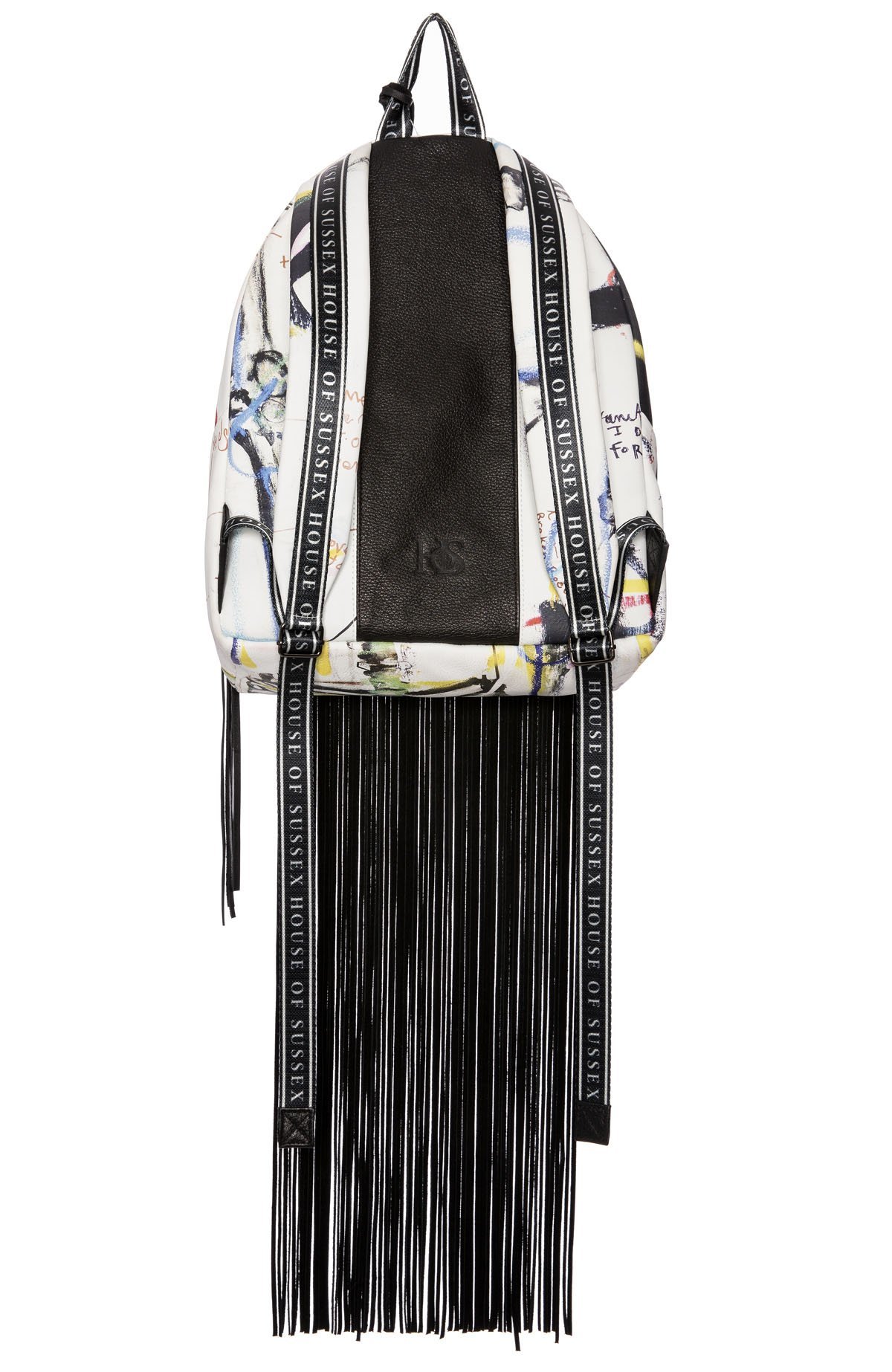 House Of Sussex Louis Carreon Eve Leather Backpack with Fringe and ...