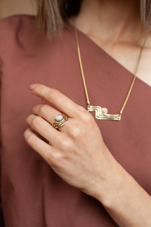 Lindsay Lewis Jewelry Sway Ring - BRASS | Garmentory