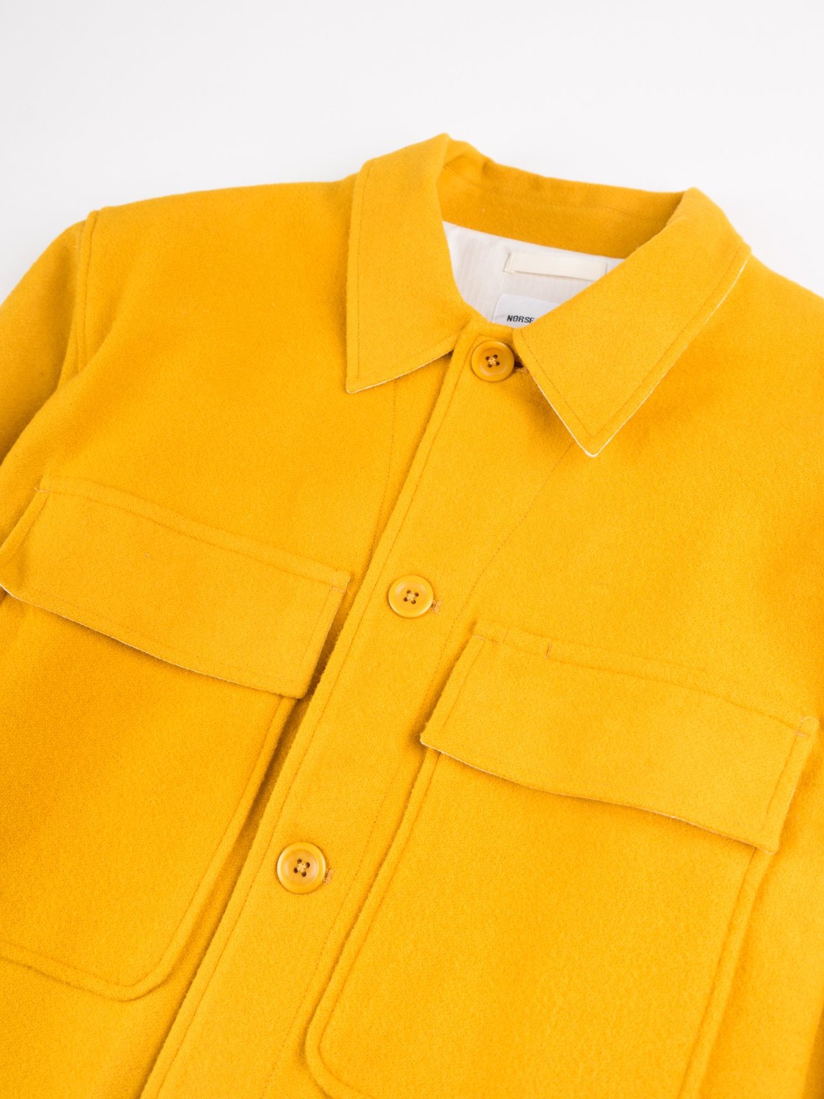 Norse Projects Kyle Wool Jacket - Mustard Yellow | Garmentory
