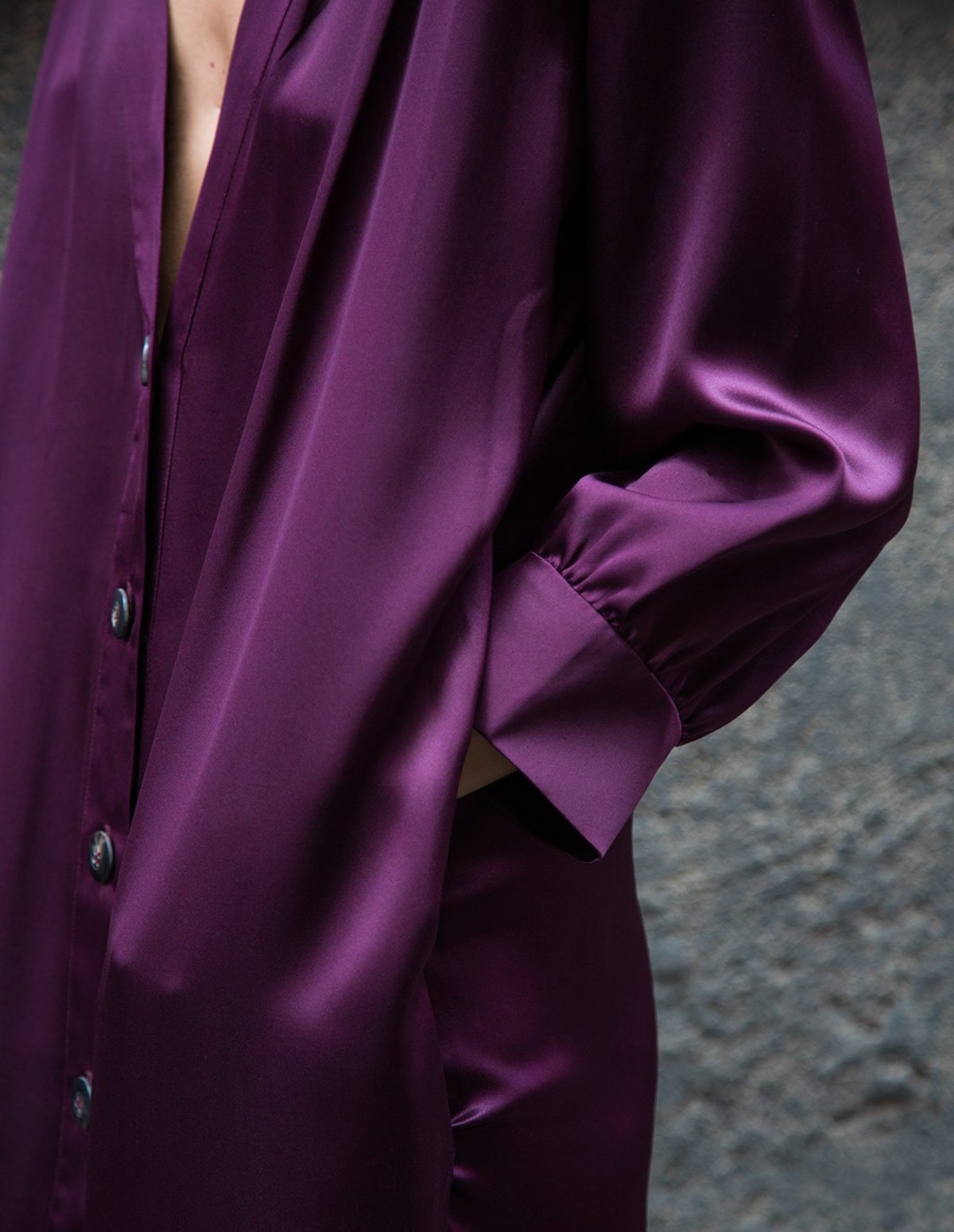 Caftanii Firenze Celine Silk Dress - Burgundy | Garmentory