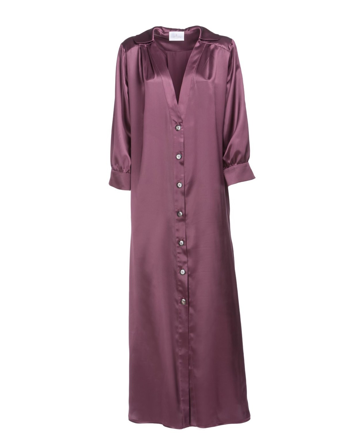 Caftanii Firenze Celine Silk Dress - Burgundy | Garmentory