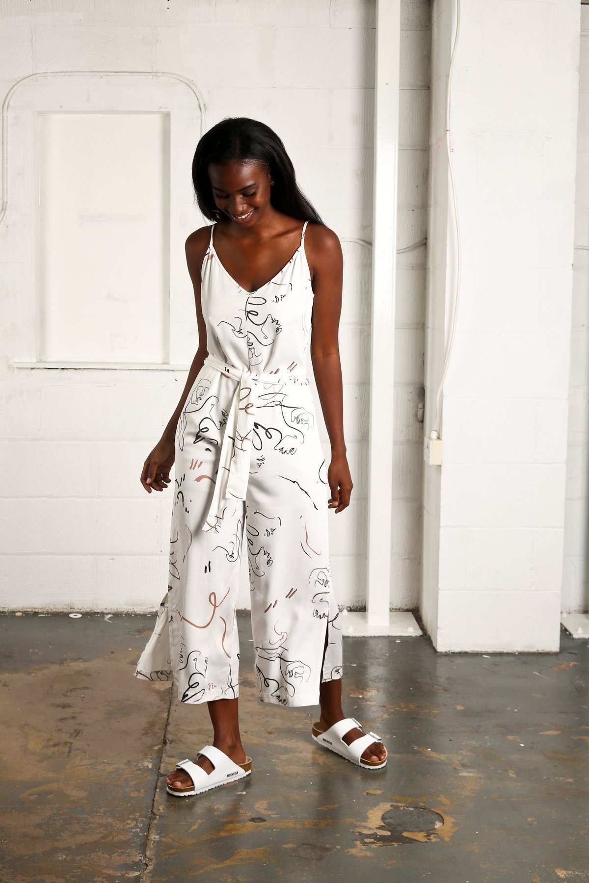 Native Youth Solitary Thought Jumpsuit - White | Garmentory