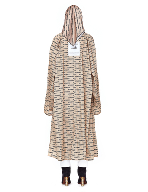 Vetements Waterproof Monogram-printed Raincoat - Beige | Garmentory