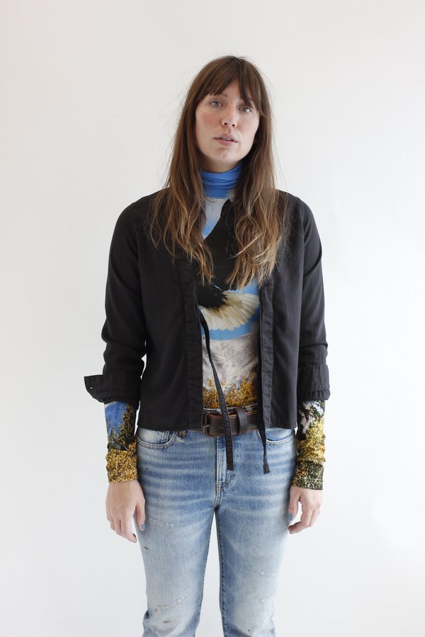 Visvim Lhamo Satin Shirt - black | Garmentory