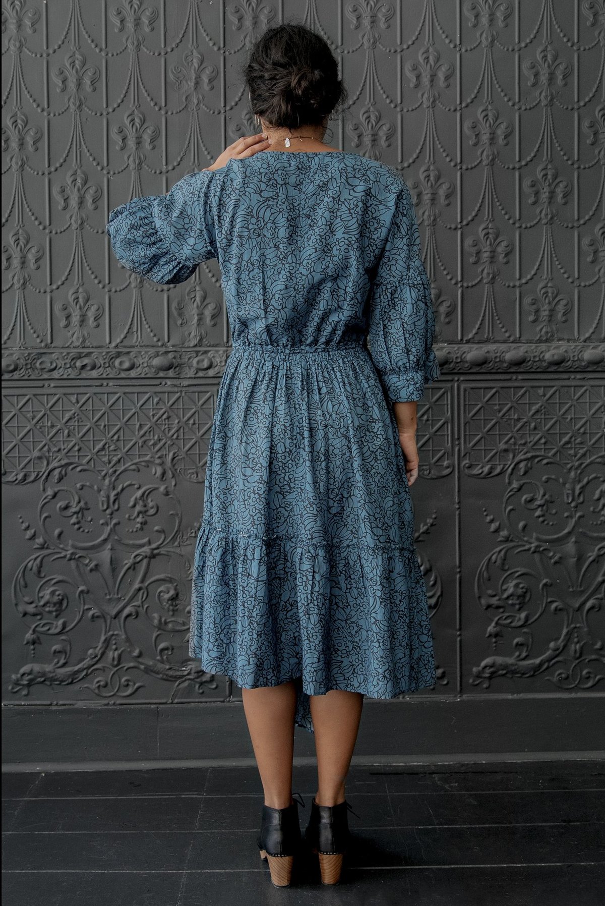 Apiece Apart Anichka Wrap Dress - Marine Floral | Garmentory