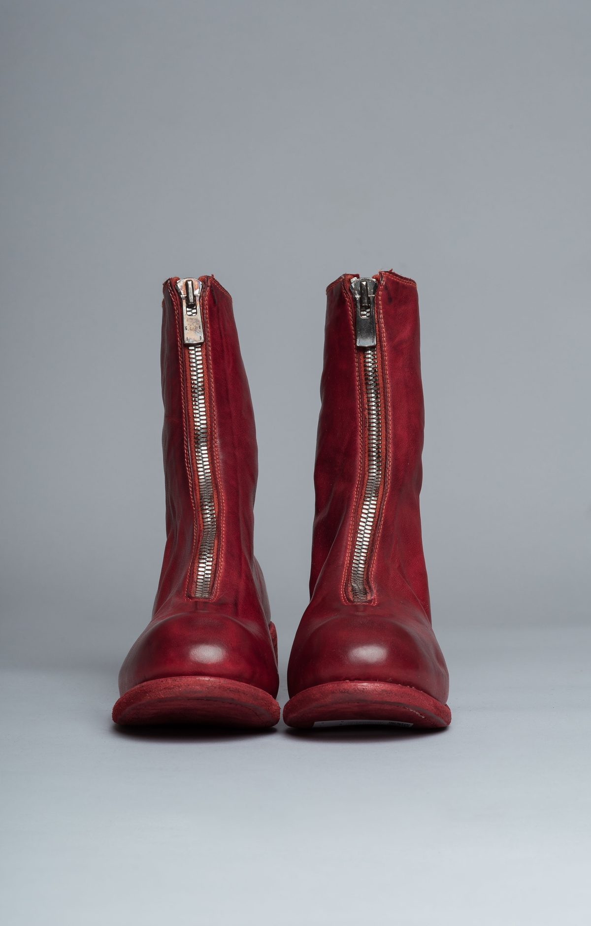 Guidi PL2 Front Zip Boots - Red | Garmentory