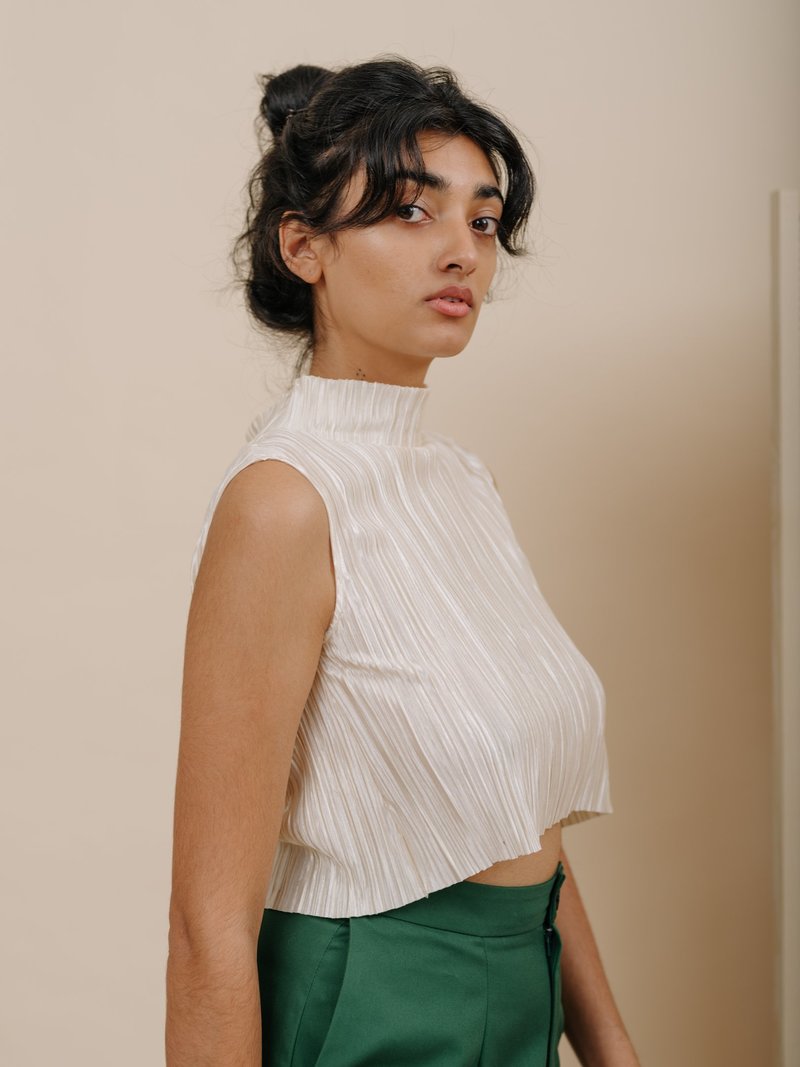 Wolcott : Takemoto SINGLES TANK - CREAM BODRE KNIT | Garmentory