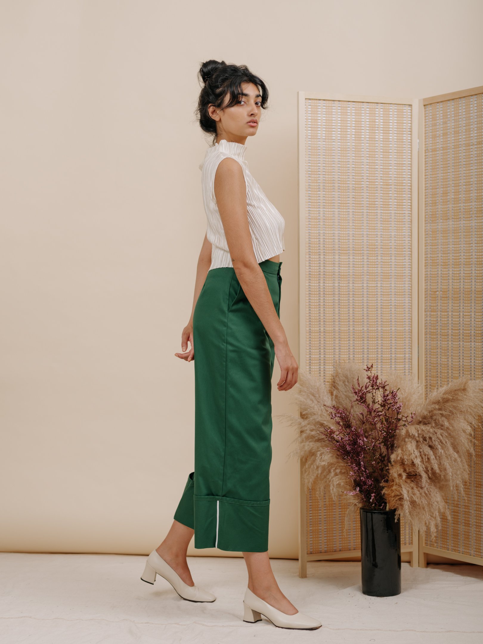 Wolcott : Takemoto SINGLES TANK - CREAM BODRE KNIT | Garmentory