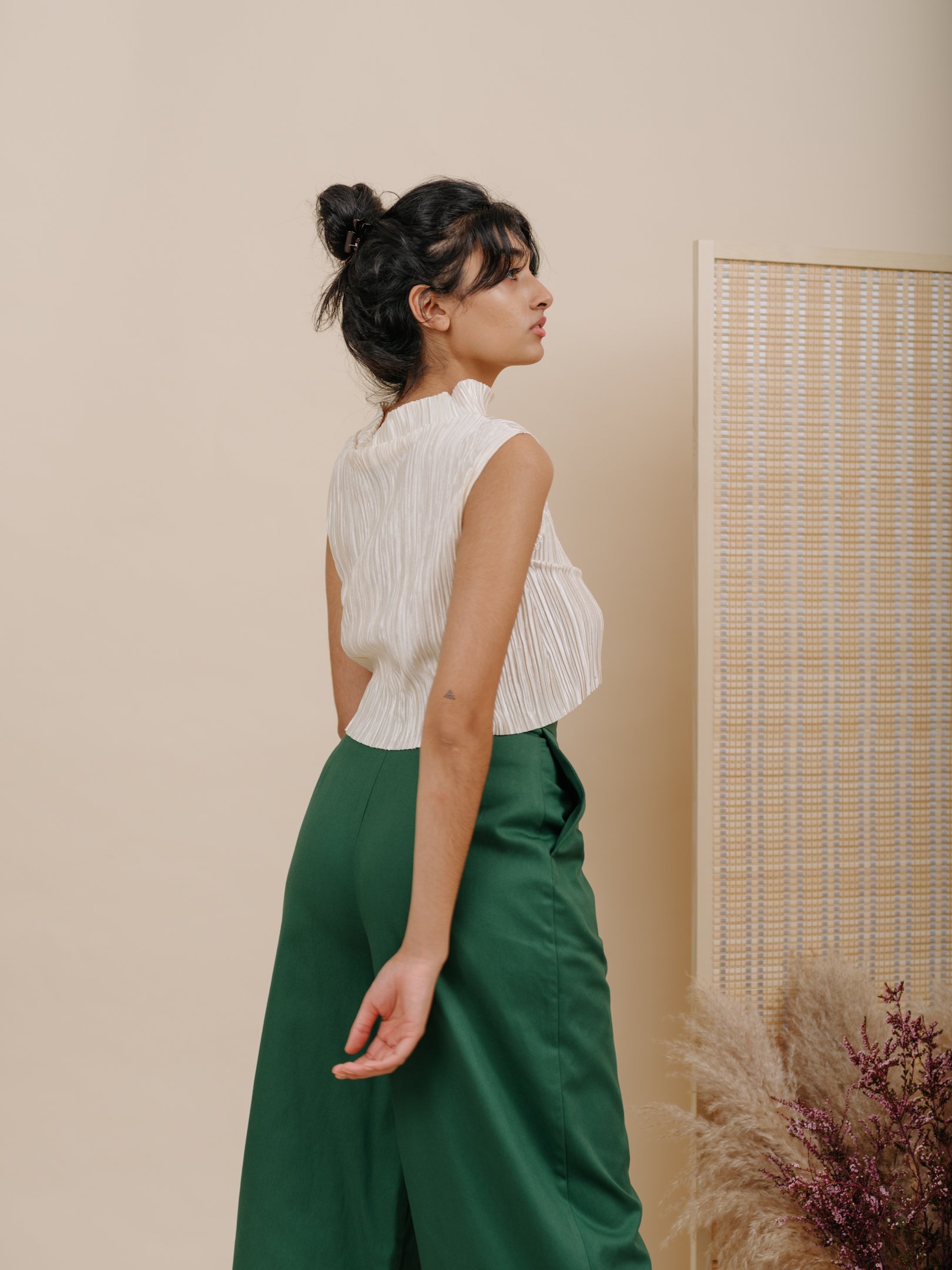 Wolcott : Takemoto SINGLES TANK - CREAM BODRE KNIT | Garmentory