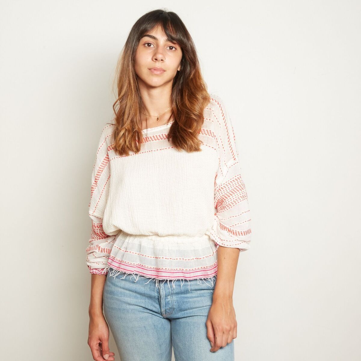 Lemlem Tiki Blouse - RED | Garmentory