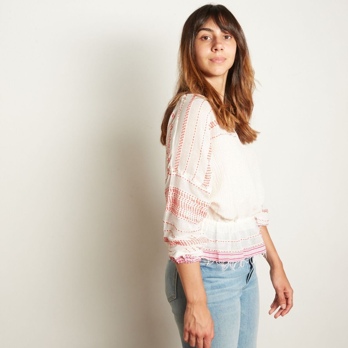 Lemlem Tiki Blouse - RED | Garmentory