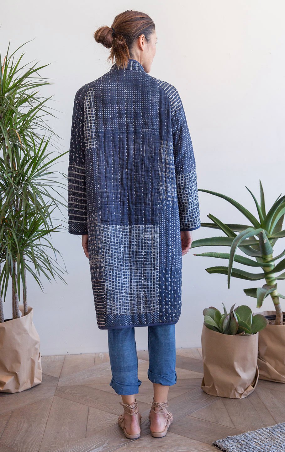 Two Patchwork Coat - Indigo | Garmentory
