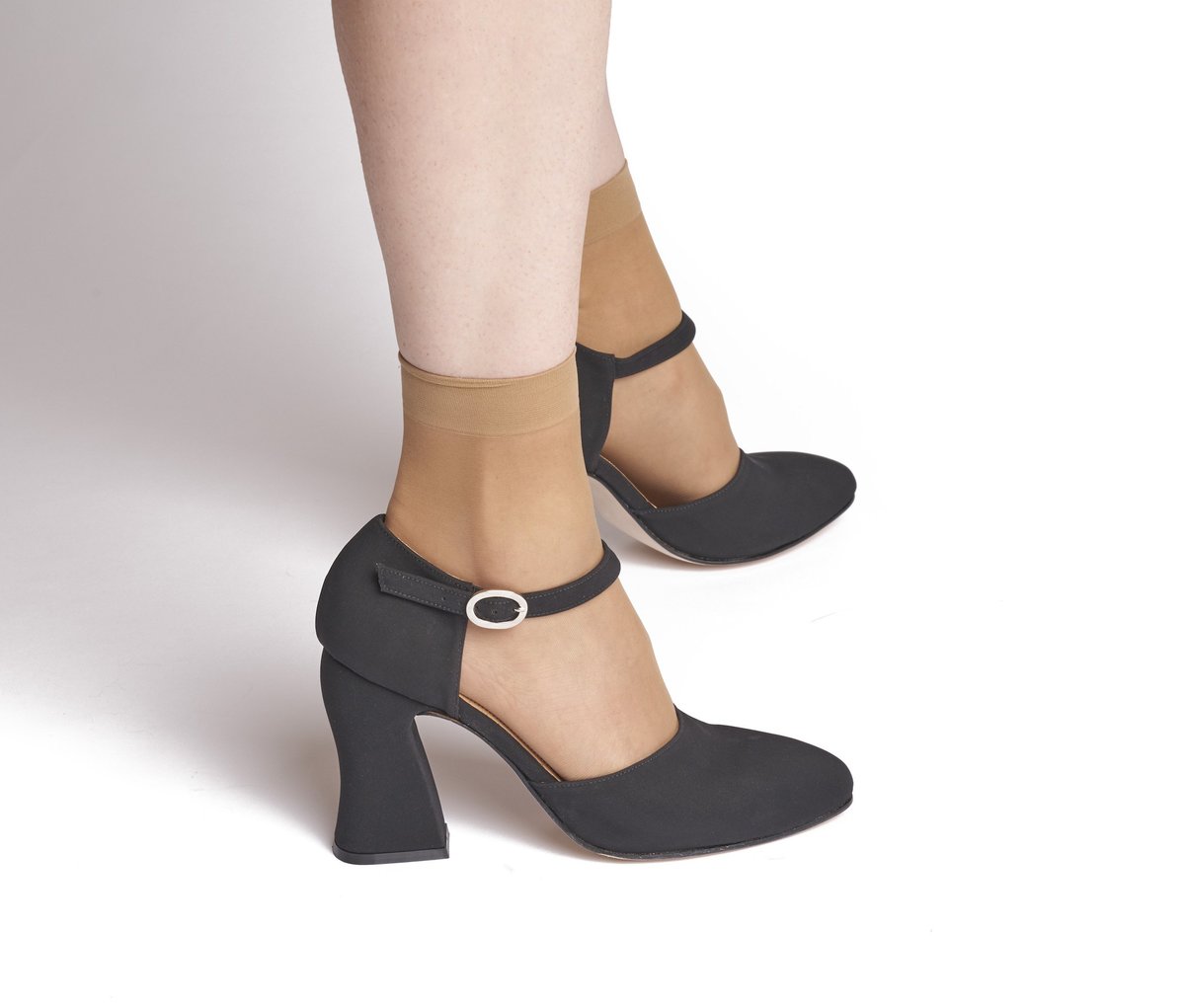 The Palatines Dama Curved Heel D'Orsay Mary Jane - Black | Garmentory