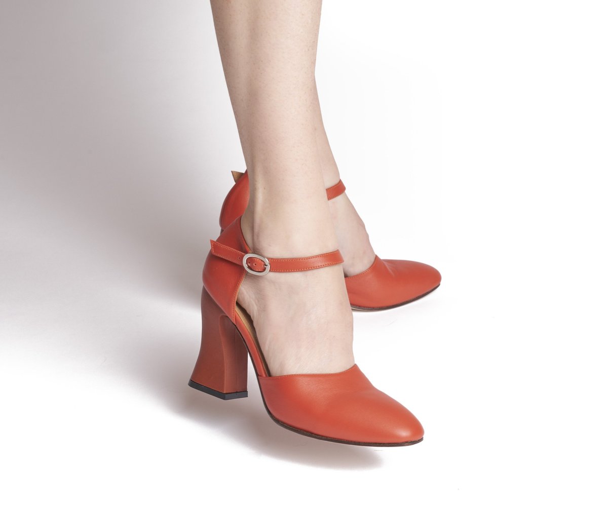 The Palatines Dama Curved Heel Nappa Leather D'Orsay Mary Jane ...