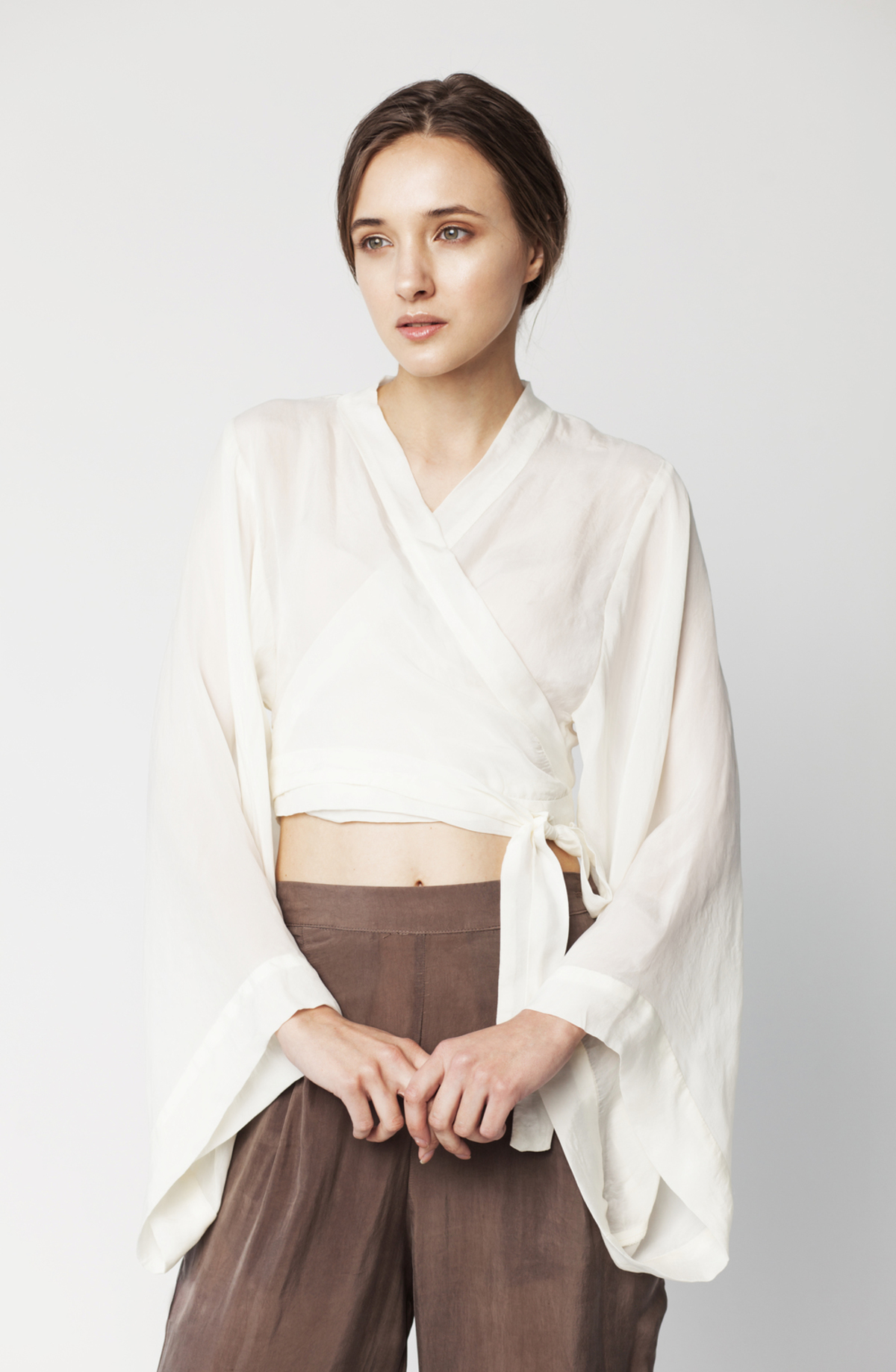 Hannayujin Mina Crop Hanbok Top - Ivory | Garmentory