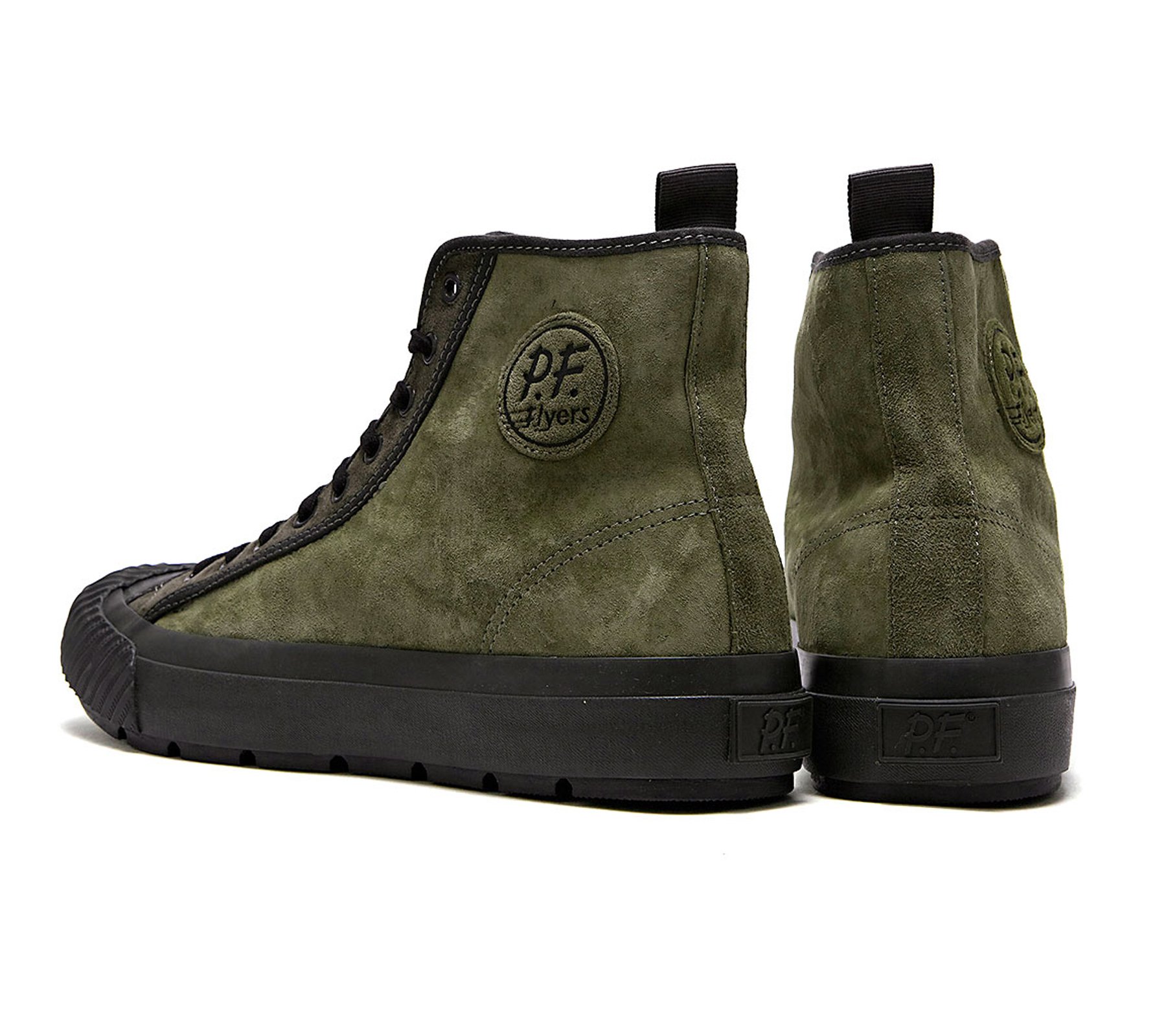 Eastlogue x PF Flyers Grounder-Hi boot - Olive | Garmentory